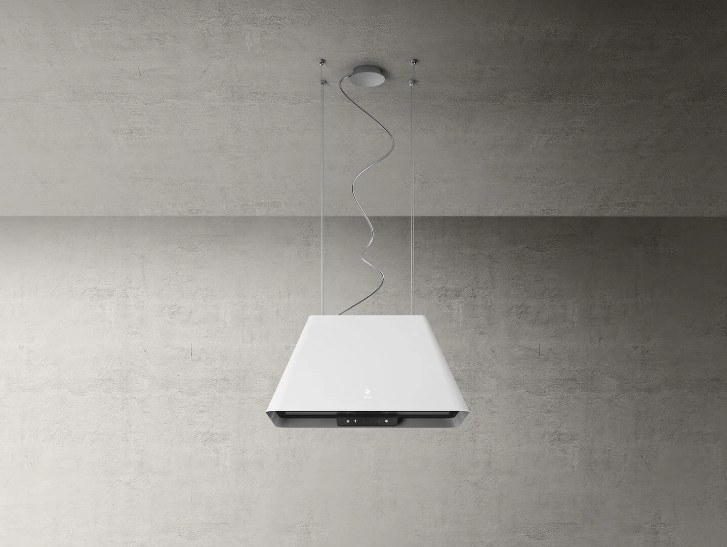 Elica Ikona Light RC 60cm Island Extractor Hood in White - KDH Electrical