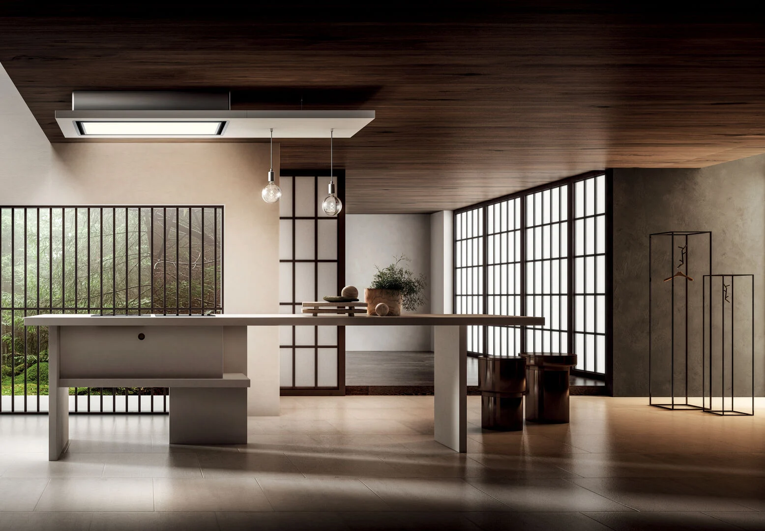 Elica Lullaby 120cm RC Ceiling Extractor Hood in White Wood - KDH ...